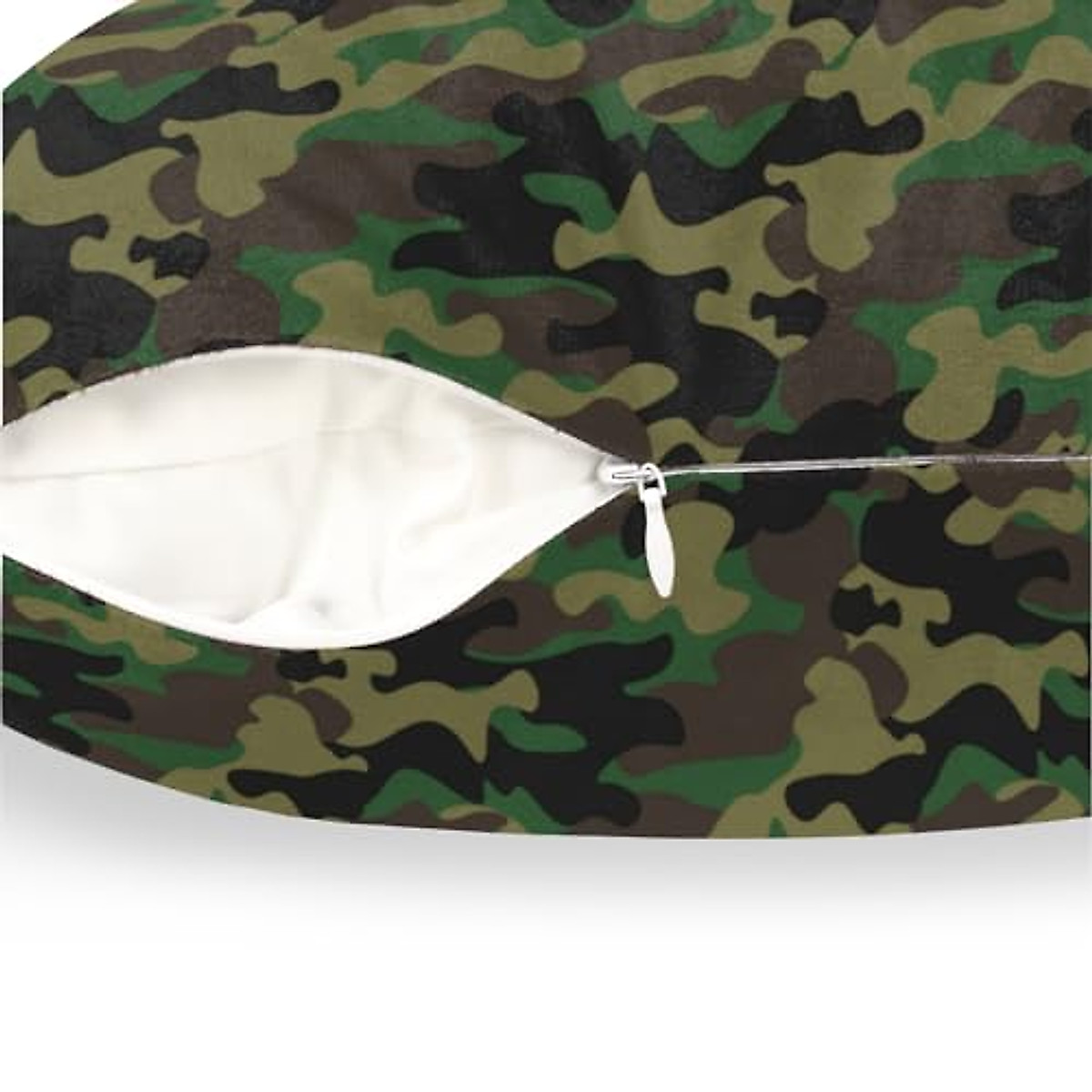 XMNYGJ Forest Camo Camouflage Throw Pillow Covers 20 x 20 Inch Decorative Square Cushion Case Soft Cozy Modern Pillowcase for Couch Sofa Bed Living Room Home Decor