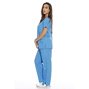 Just Love 22254V-L Malibu Blue Women's Scrub Sets/Medical Scrubs/Nursing Scrubs