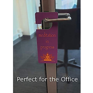 Meditation Door Sign | Do Not Disturb Sign Meditation in Progress | Meditation Gift for Home or Office