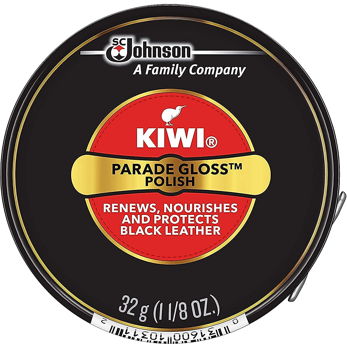 KIWI Parade Gloss Premium Shoe Polish Paste, 1-1/8 Ounce, Black - 6 Pack