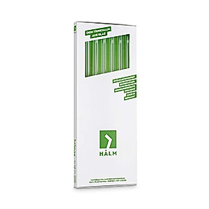 Halm Glass Straws - 20x 12 Inch Long Reusable Drinking Straws for Bootles and big cups + Plastic-Free Cleaning Brush - Made in Germany - Dishwasher Safe - Eco-Friendly