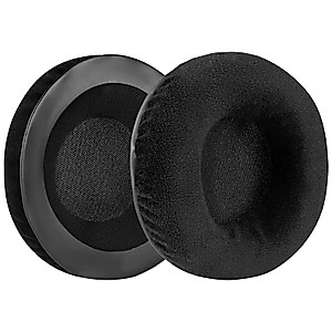 Geekria Comfort Velour Replacement Ear Pads for Sony MDR-V700DJ, MDR-Z700, MDR-V500DJ Headphones Ear Cushions, Headset Earpads, Ear Cups Cover Repair Parts (Black)
