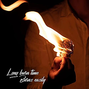 ECHSUM Wood Charcoal Fire Starter - 100Rolls, Fat Wood Firestarter for Firepit Stove Fireplace, Grill Camping Wood Fire Starter for Fatwood Sticks BBQ Survival