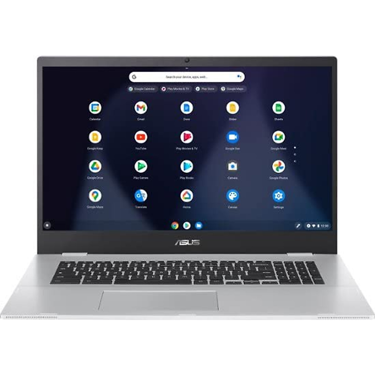 ASUS - 17.3" Chromebook - Intel Celeron N4500 - 4GB Memory - 64GB eMMC - Transparent Silver