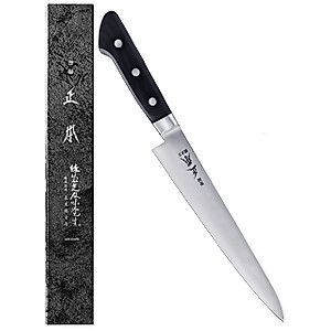 MASAMOTO VG Japanese Petty Knife 6" (150mm) Professional Kitchen Small Utility Knife, Ultra Sharp Japanese Stainless Steel Blade, Duracon Handle, Made in JAPAN