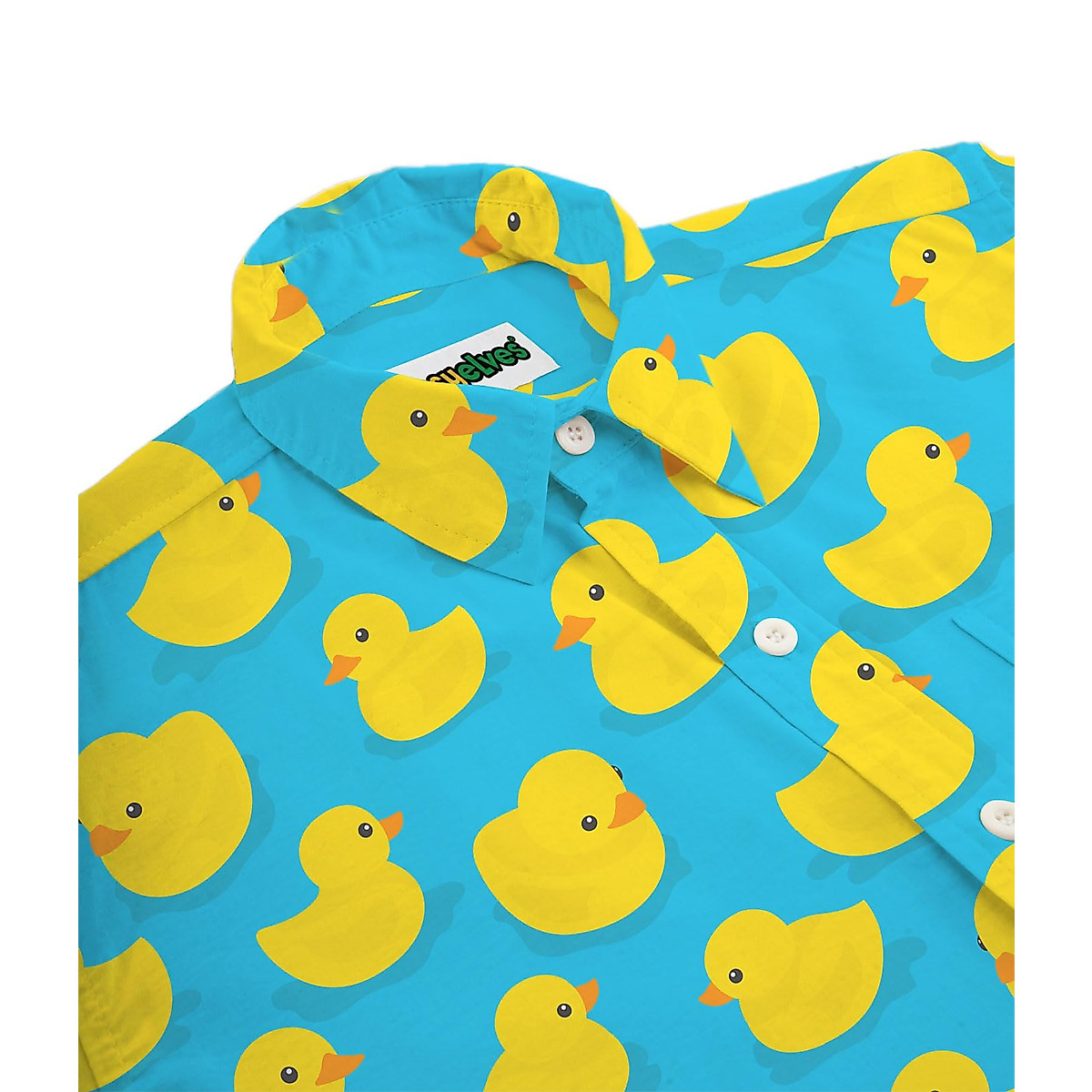 Tipsy Elves Men's Vacation Rubber Ducky Hawaiian Shirt Size Medium