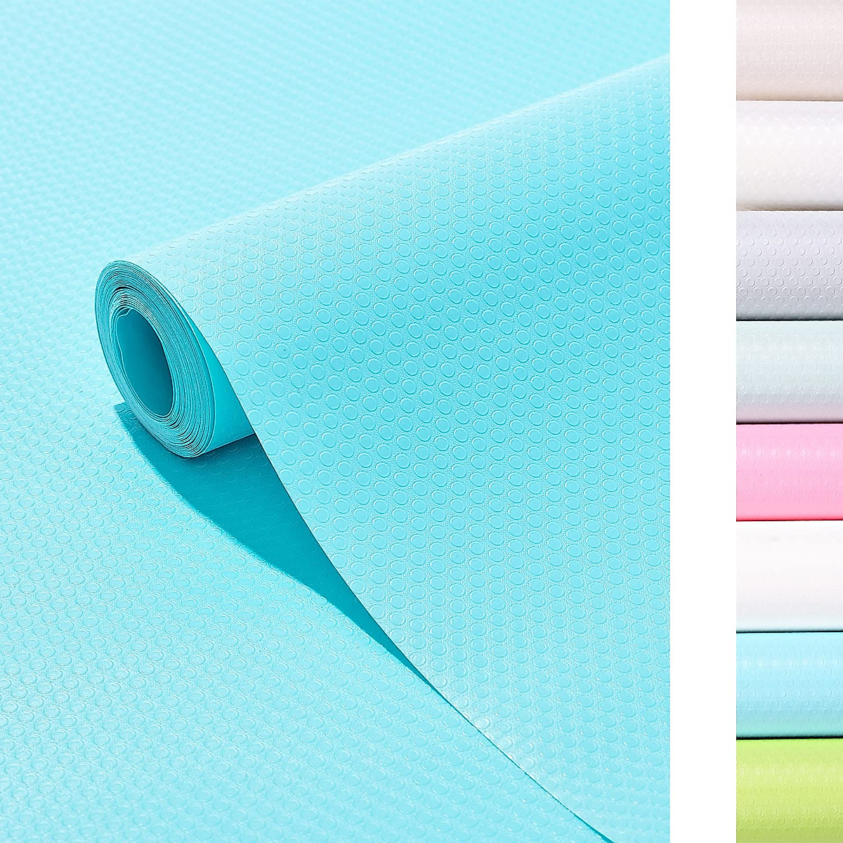 Rxemohesuoh Original Non-slip Drawer and Shelf Liner,Eco-friendly Materials,Non Adhesive,Powerful Grip,Soft cut,Durable and Reusable,17.5IN x 10FT Roll,For Drawers,Shelves,Cabinets,Tables,Kitchen,Blue