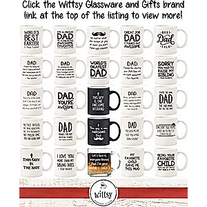 One Awesome Dad Funny Coffee Mug - Best Dad Gifts from Daughter, Son, Wife - Unique Gifts for Dad, Men - Cool Birthday Present Ideas for Husband, Father, Him - Novelty Dad Mug, Fun Cup (Matte Black)