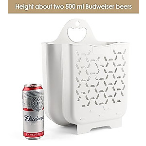 Collapsible Laundry Baskets,13.5 Liter/3.5 Gallon Household Laundry Hamper,Foldable Laundry Basket Plastic Storage Container/Organizer,Space-Saving Wall Hanging Clothes Hamper