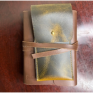 RUSTIC TOWN Leather Pen Case - Handmade Full-Grain Leather Pen Pencil Holder - Minimalist Pen Protective Sleeve Cover - Elegant & Practical Leather Pencil Pouch for Work & Office