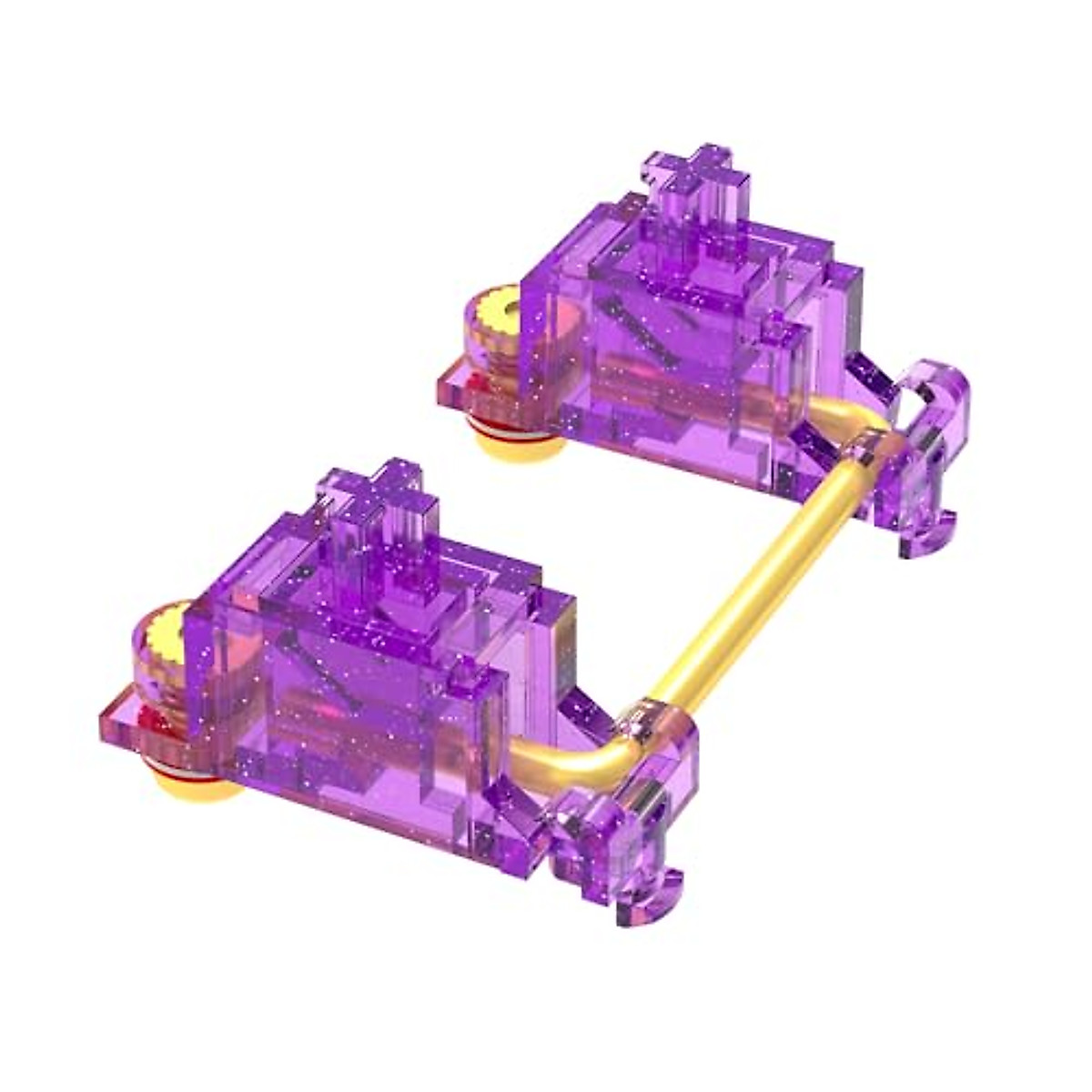DUROCK Stabilizers V2, Screw in Stabilizers with 2u 6.25u 7u Wires, PCB Mount Keyboard Stabilizers for Mechanical Keyboards (V2 Purple 100% Kit)