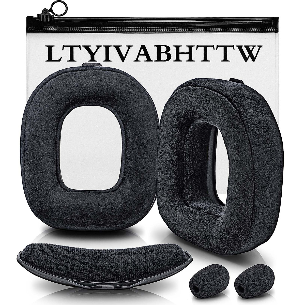 A40 TR Ear Cushions - Velour Earpads Compatible with Astro Gaming A40 TR Wireless Headset - a40 tr Replacement parts/a40 Accessories/Headband/Microphone Foam