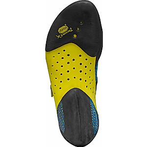 SCARPA Furia Air Rock Climbing Shoes for Sport Climbing and Bouldering - Specialized Performance for Sensitivity and Breathability - Baltic Blue/Yellow - 7-7.5