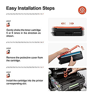 v4ink Compatible TN-436 Toner Cartridge Replacement for Brother TN436 TN436BK to use with HL-L8360CDW HL-L9310CDW HL-L8260CDW MFC-L9570CDW MFC-L8610CDW MFC-L8900CDW HL-L8360CDWT (4-Pack Color Set)