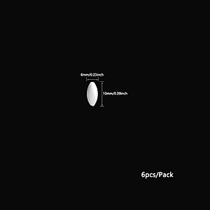 LABALPHA 6Pcs PTFE Magnetic Stirrer Mixer Stir Bar, Magnetic Stir Bar, Olive Shape, 10mm/0.39 inch Length