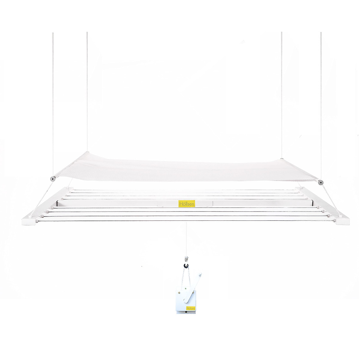 Höllsen Ceiling Mounted Clothes Drying Rack Made of Aluminium Perfect Design for Laundry Room