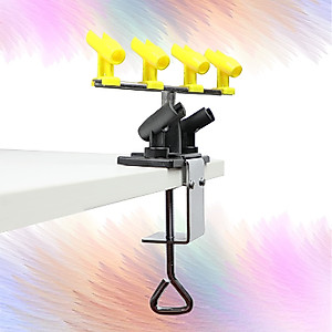 SAGUD Airbrush Holder Clamp-on Style Air Brush Station Stand Kit 360° Rotate Holds Up to 6 Airbrush Guns