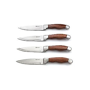 Outset QJ91 Jackson Steakhouse Knife Set, 0.75 x 1 x 10.25 inches, Brown