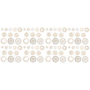 Toyvian 200 Pcs Wooden Gear Wood Chips Cartoon Wooden Plate Child