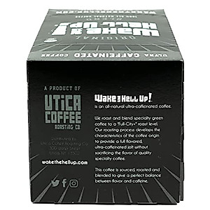 Wake The Hell Up! Dark Roast Single Serve Coffee Pods | Ultra-Caffeinated Coffee For K-Cup Compatible Brewers | 12 Count, 2.0 Compatible