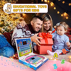1 2 3 Year Old Girl Gifts, Alphabet abc Learning for Toddlers Toys Age 1-2-4 Learning Toys for 2-3-4 Year Olds Toddler Girl Toys for 1-3 Years Old Kids Laptop Birthday Gifts for Girls Tablet for Kids