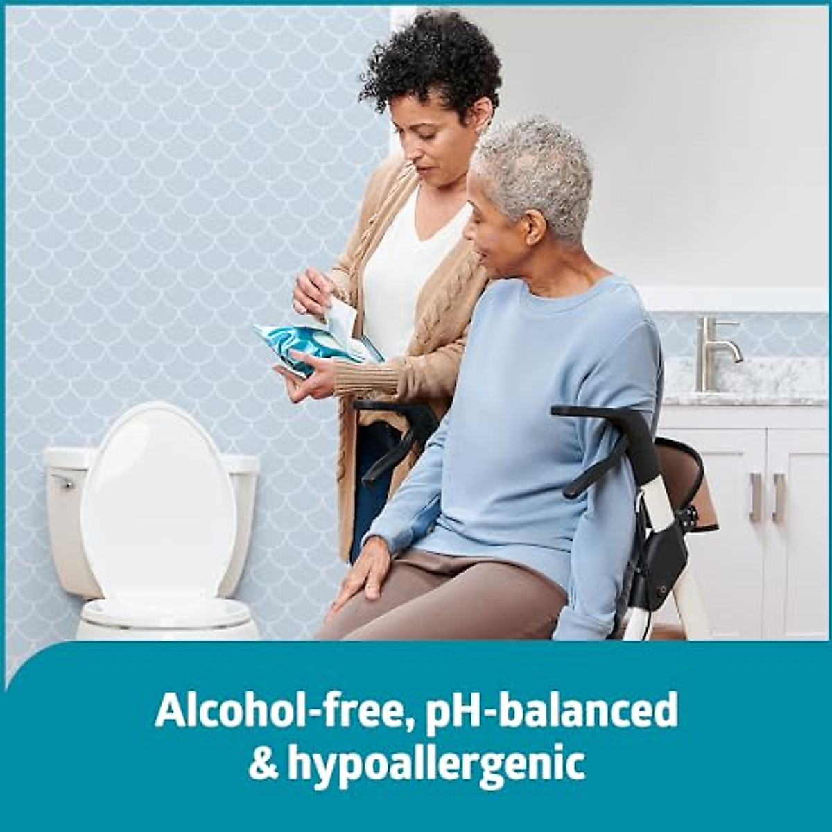 Medline Readyflush Biodegradable Flushable Wipes, 9 Tubs of 60 Wipes