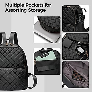 Backpack for Women and Girls, Chic Geometric Design Casual School Bag, Waterproof Oxford Cloth Shoulder Bag, Multi-pocket Large Capacity Backpack for School, Office