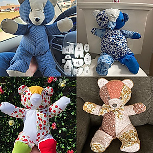 10 Pcs Memory Bear Template Ruler Set - Memory Bear Sewing Patterns Stencil Cutting Ruler - Acrylic Quilting Template for Sewing Craft - Gifts for Halloween Christmas Birthday Decorations