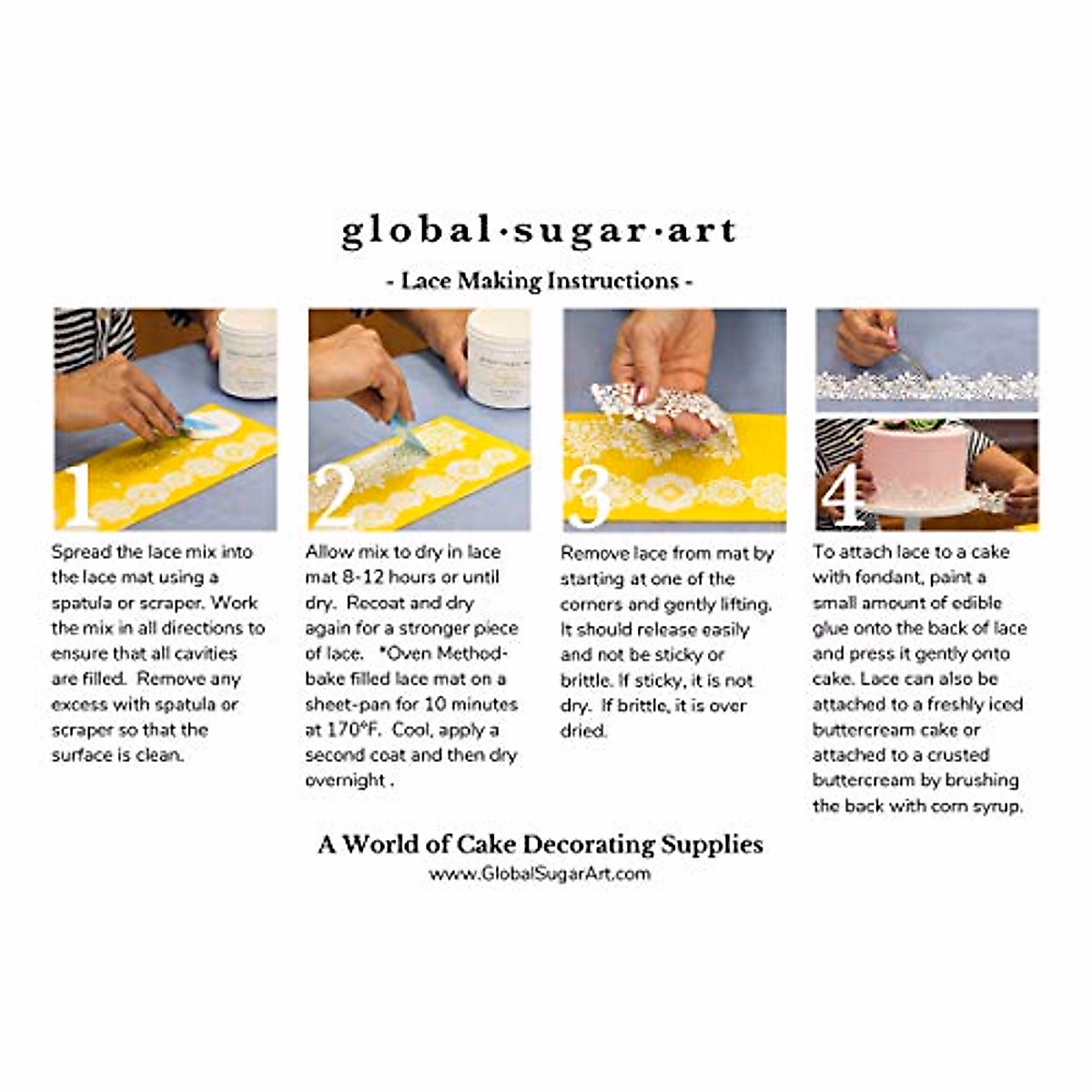 Global Sugar Art Rose Damask Silicone Lace Mat by Chef Alan Tetreault