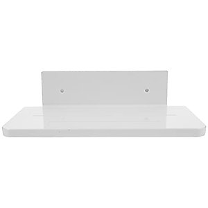 HANABASS Plastic Floating Wall Shelves Small Stick on Wall Mounted Phone Shelf Wonder Holder Wipes Rack Smart Speaker Shelf for Bathroom, Kitchen