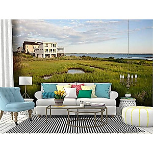 Kanworse House in The Hamptons Canvas Wallpaper Print Self Adhesive Peel & Stick Wallpaper Wall Mural Wall Decal Wall Sticker Poster Home Decor for Living Room