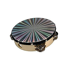 2 Pack 8" 3D Tambourine Music Double Row Jingle Percussion Instrument Church