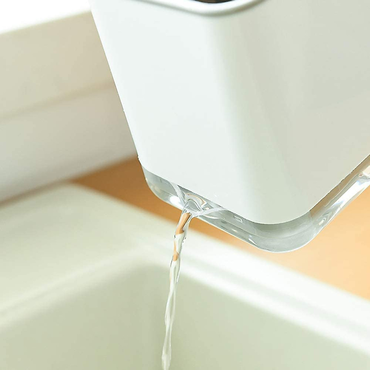 Shuoxpy Flatware Storage Organizer, Plastic Utensil Holder With 3 Compartment And Cutlery Tray Drainer, Tableware Caddy for Kitchen Table, Cabinet, Pantry - Holds Forks, Knives, Spoons