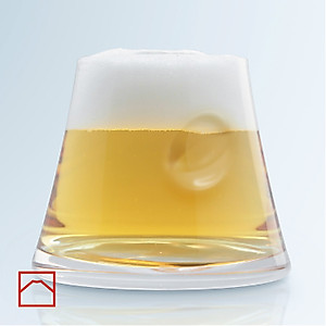Mars Planning [Premium Gift Set] Tajima Glass Mount Fuji Base Fujisan Glass Set Fuji Glass / Fujisan Hoei Glass (Clear) / With Wooden Coaster