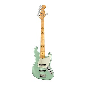 Fender American Professional II 5-String Jazz Bass, Mystic Surf Green, Maple Fingerboard