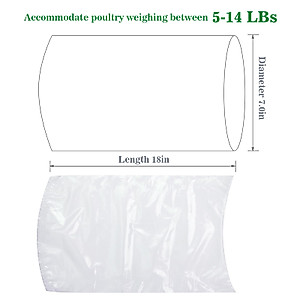 YISIMODI 18x13 In Poultry Shrink Bags - Perfect for Fresh, Safe, and Convenient Food Packaging - 30 Packs
