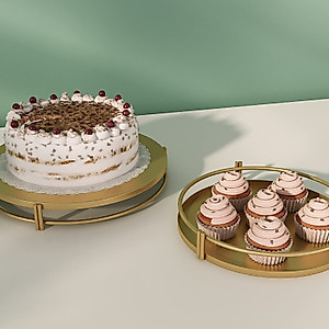 Vivevol Set of 3 Cake Stands, Cake Plate, Dessert Stand, Cupcake Stand for Parties, Home Decorating Stand Dessert Display(8” 10” 12”) Gold