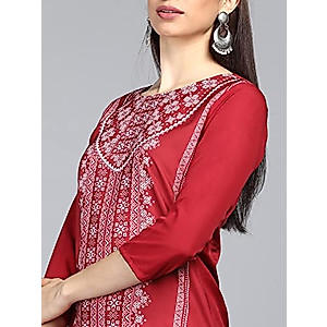 Vaamsi Crepe Printed Kurti(VPK1777_Maroon_L)