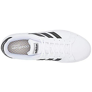 adidas Women's Grand Court Shoe, White/Black/White, 8