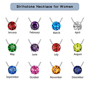 Ursilver Aquamarine Necklaces for Women, S925 Sterling Silver Birthstone Necklaces 2CT Lab Grown Aquamarine Birthstone Necklaces March Birthday Gifts March Birthstone Jewelry Gifts for Women