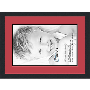 ArtToFrames Collage Photo Frame Double Mat with 1 - 11x17 Openings and Satin Black Frame
