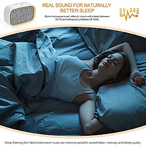 White Noise Sleeping Machine /Professional Alpha Brainwave Musics for Baby &Pregnant Woman&Adults, with Warm Color Night Light ,10 Professional Sounds & Auto-Off Timer. (White, Small), White,black