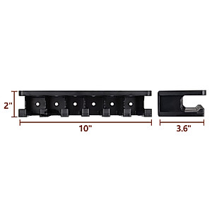 Adoreal Solid ABS Standard A15 Magazines Rack Wall Mount with Storage Shelf, Mag Holder Wall Mount, Wall Magazines Display Fit Gen 1 Magazines