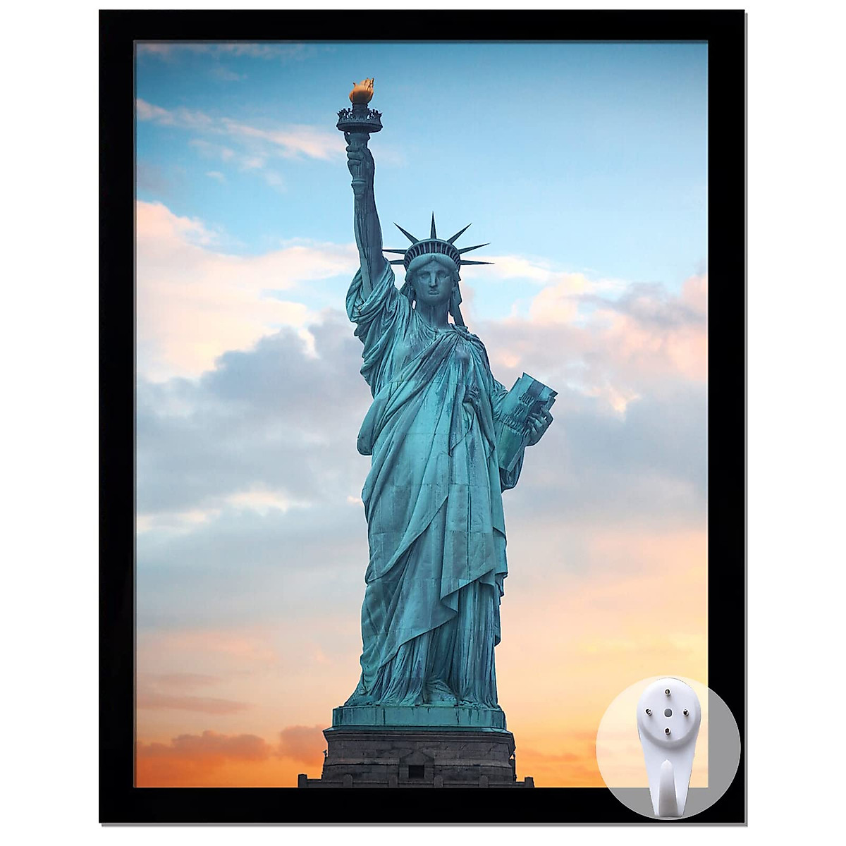 OMAIGAR 11x14 Picture Frame for 11by14 Poster Photo Canvas Certificate Black High Transparent Photo Frame Wall Desktop Horizontal Vertical 11 x 14