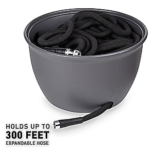 Mighty Tuff Decorative Garden Hose Storage Pot, Durable Garden Hose Holder, Stylish Garden Hose Storage for 100 Foot Standard Hose or 300 Foot Retractable Hose