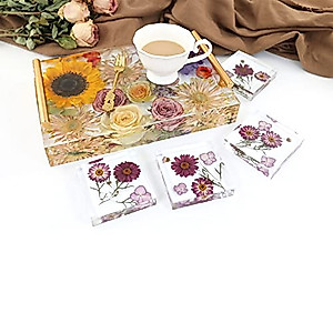 AOOOWER Resin Mold Coaster Tray Silicone Mold Table Decoration DIY Epoxy Crafts