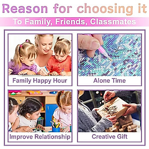 RMSGOZO Girl Diamond Painting Kits - Starry Flower Angel Diamond Painting for Adults, Chic Full Circle Crystal Spot Diamond Art Craft Kit, for Room Decor Club Decor Gifts 8X12 Inches