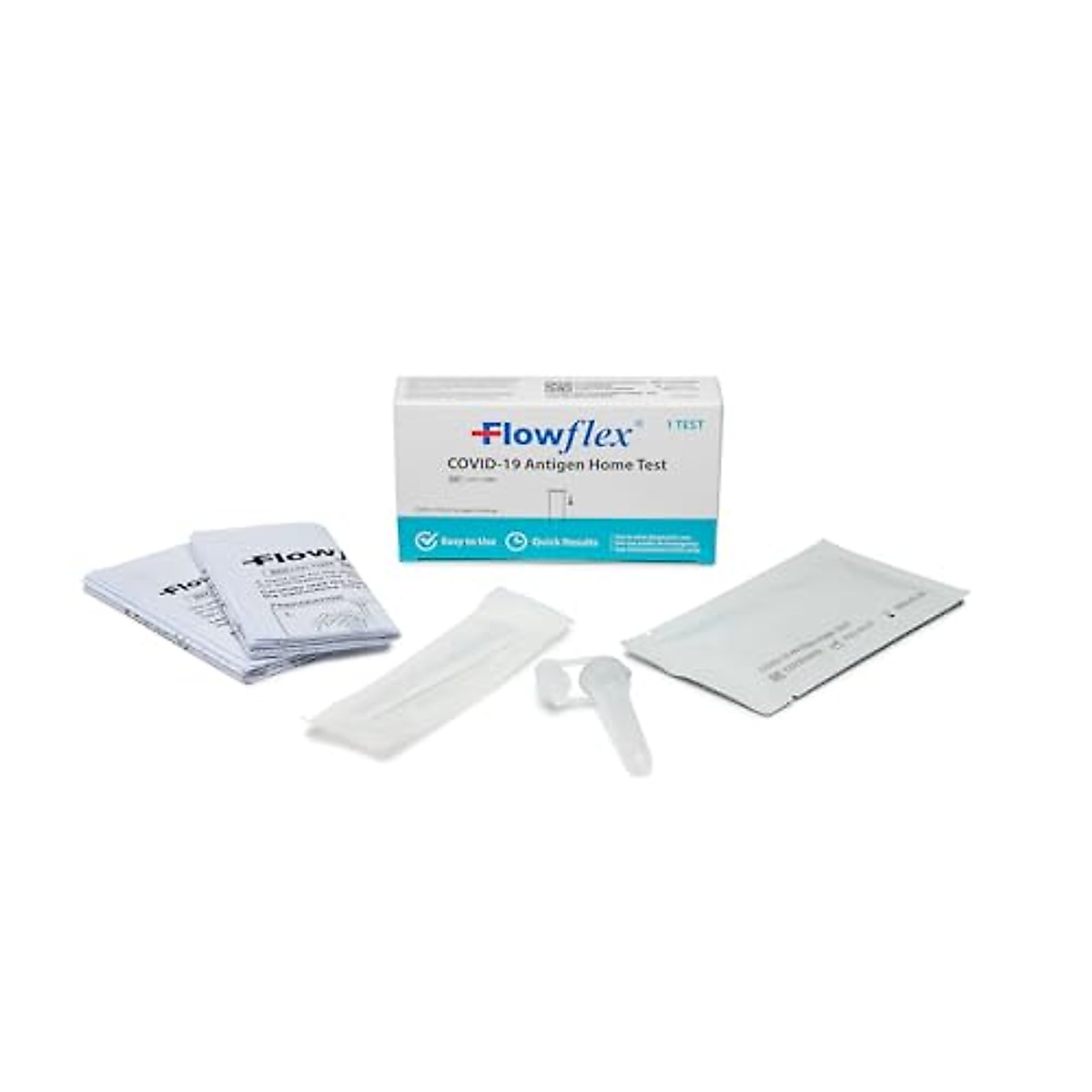 Flowflex COVID-19 Antigen Home Test kit, 1 Pack, 1 Tests Total. FDA EUA Authorized OTC at-Home Self-Test, Non-invasive Nasal Swab, Easy to Use and No Discomfort, Results in 15 Minutes