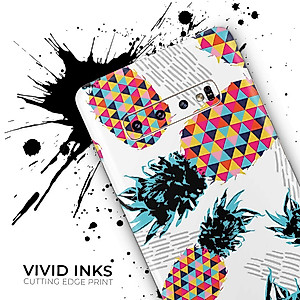 DesignSkinz Retro Summer Pineapple v3 Protective Vinyl Decal Wrap Skin Cover Compatible with The Samsung Galaxy S20 (Screen Trim & Back Glass Skin)