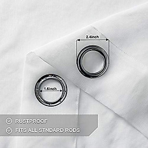 Hiasan Outdoor Sheer Curtain for Patio Waterproof Wind Blowing Curtains Panels with Grommet Top and Tiebacks in Porch Pergola Cabana Gazebo Deck Set of 2 Panels (W52 x L84,White)